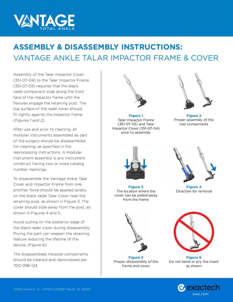 Vantage Total Ankle System Archives | Page 2 of 2 | www.exac.com